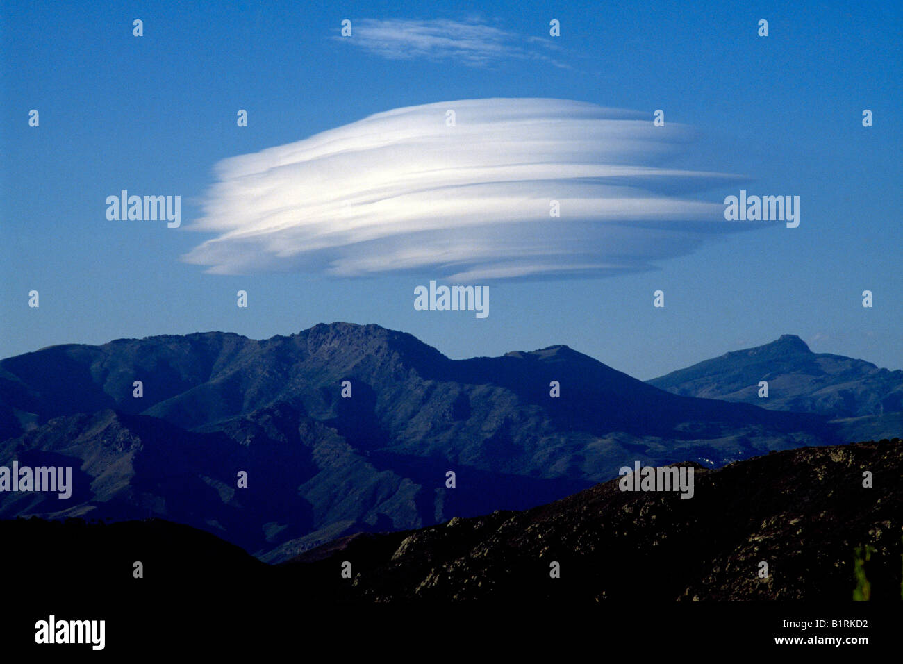 Foehn cloud, Montemaggiore, Corsica, France Stock Photo - Alamy
