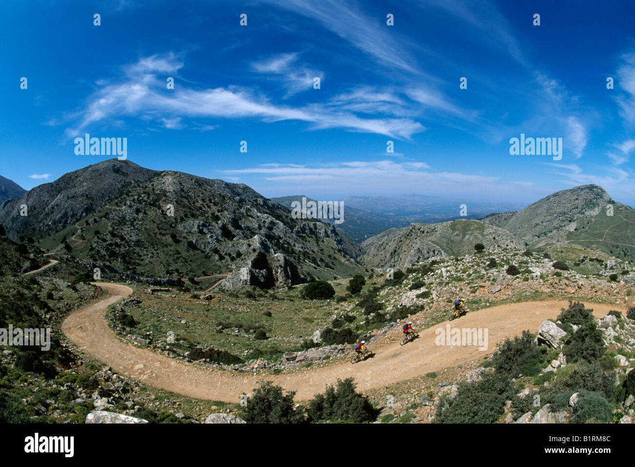 Mountainbiking, Ida mountains, Crete, Greece Stock Photo - Alamy