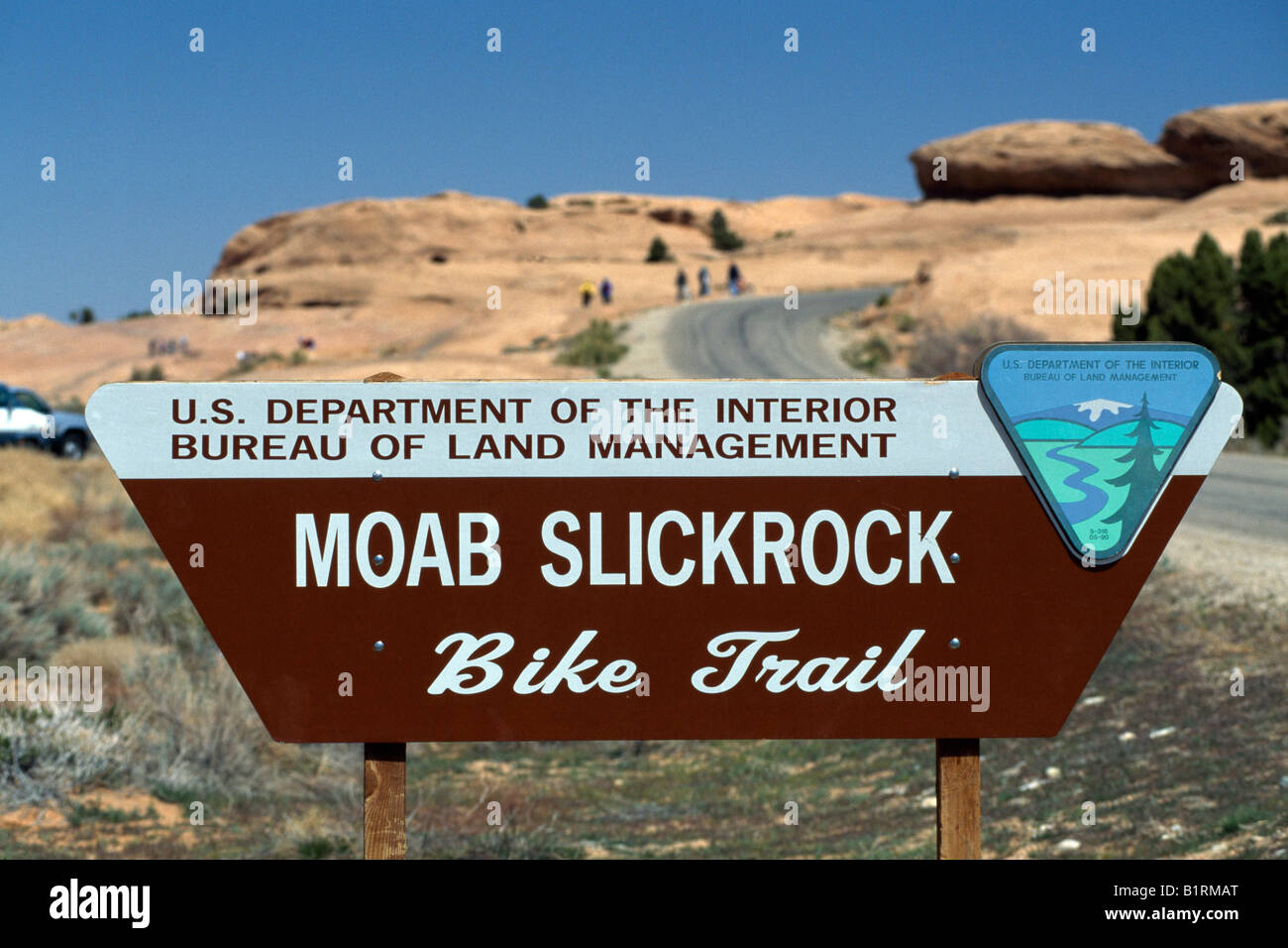 Sign trail slickrock hi-res stock photography and images - Alamy