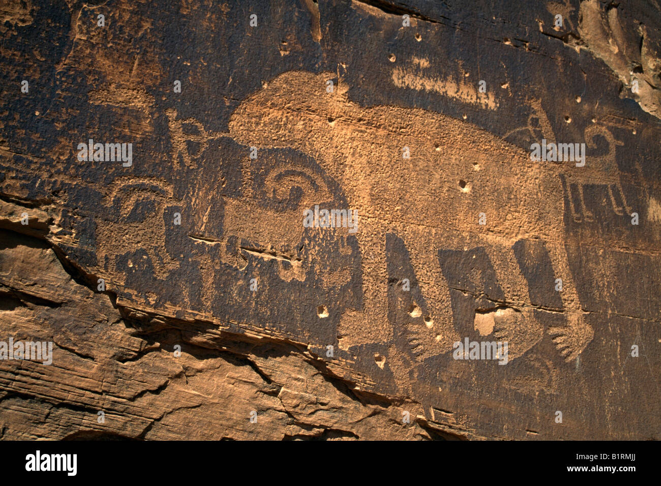 Rock drawings, Moab, Utah, USA Stock Photo - Alamy