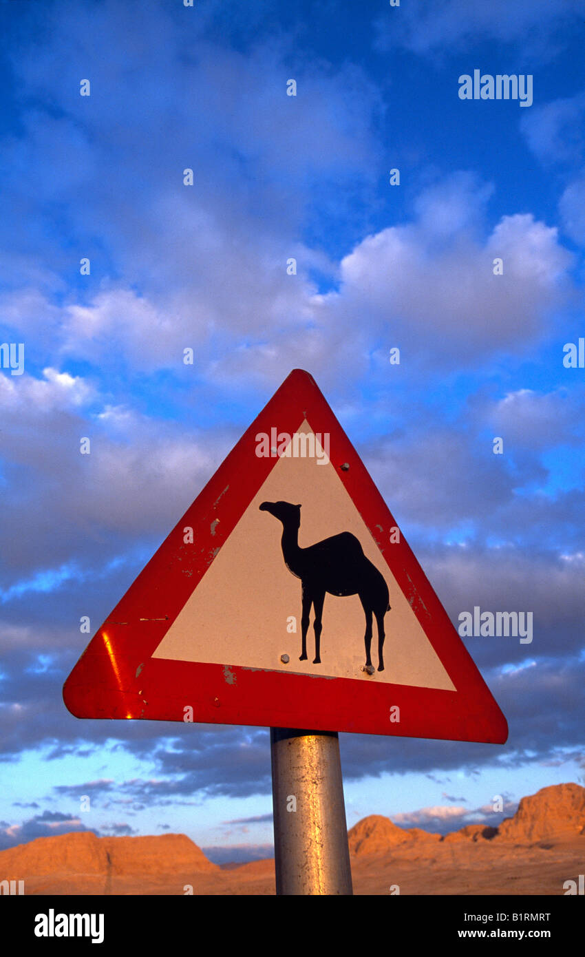 Road sign, King's Highway, Jordan, Asia Stock Photo - Alamy