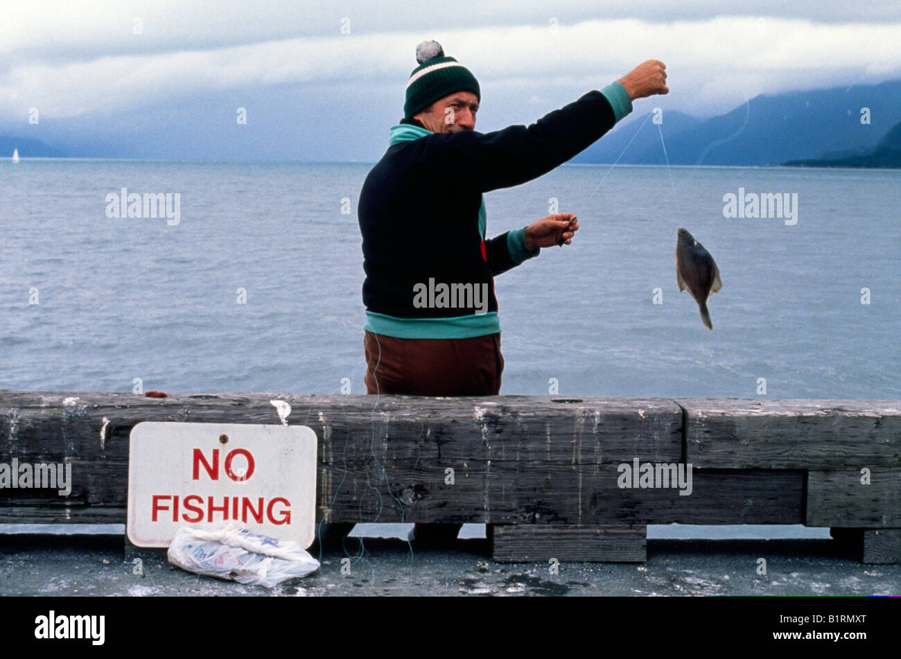 Prohibition of fishing, Cook Inlet, Alaska, USA Stock Photo - Alamy