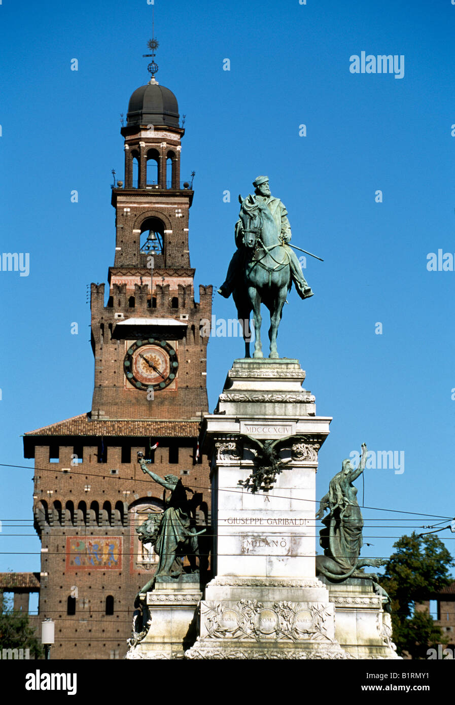 Milan clock towers hi-res stock photography and images - Alamy