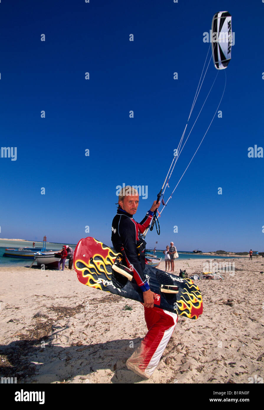 Kitesurfing, Djerba, Tunisia, Africa Stock Photo - Alamy
