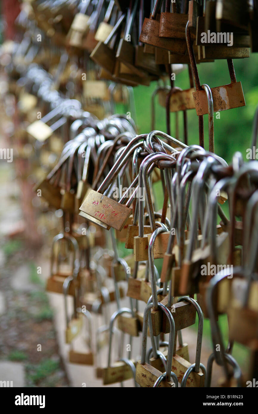 Padlocks used to commemorate notable personal events at the Black ...