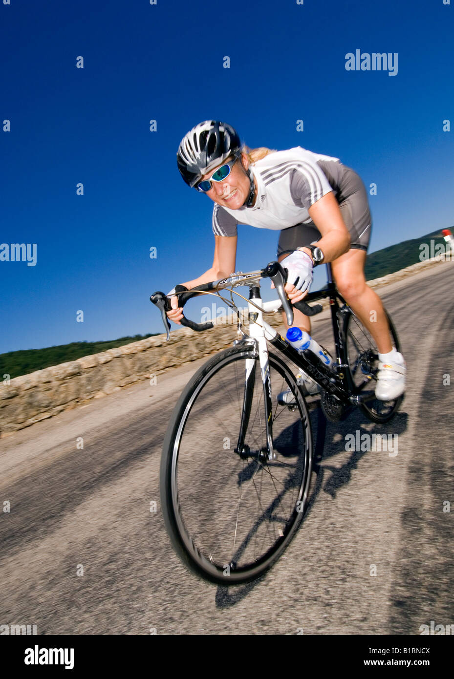 Racing cyclist, Ardeche, France Stock Photo - Alamy