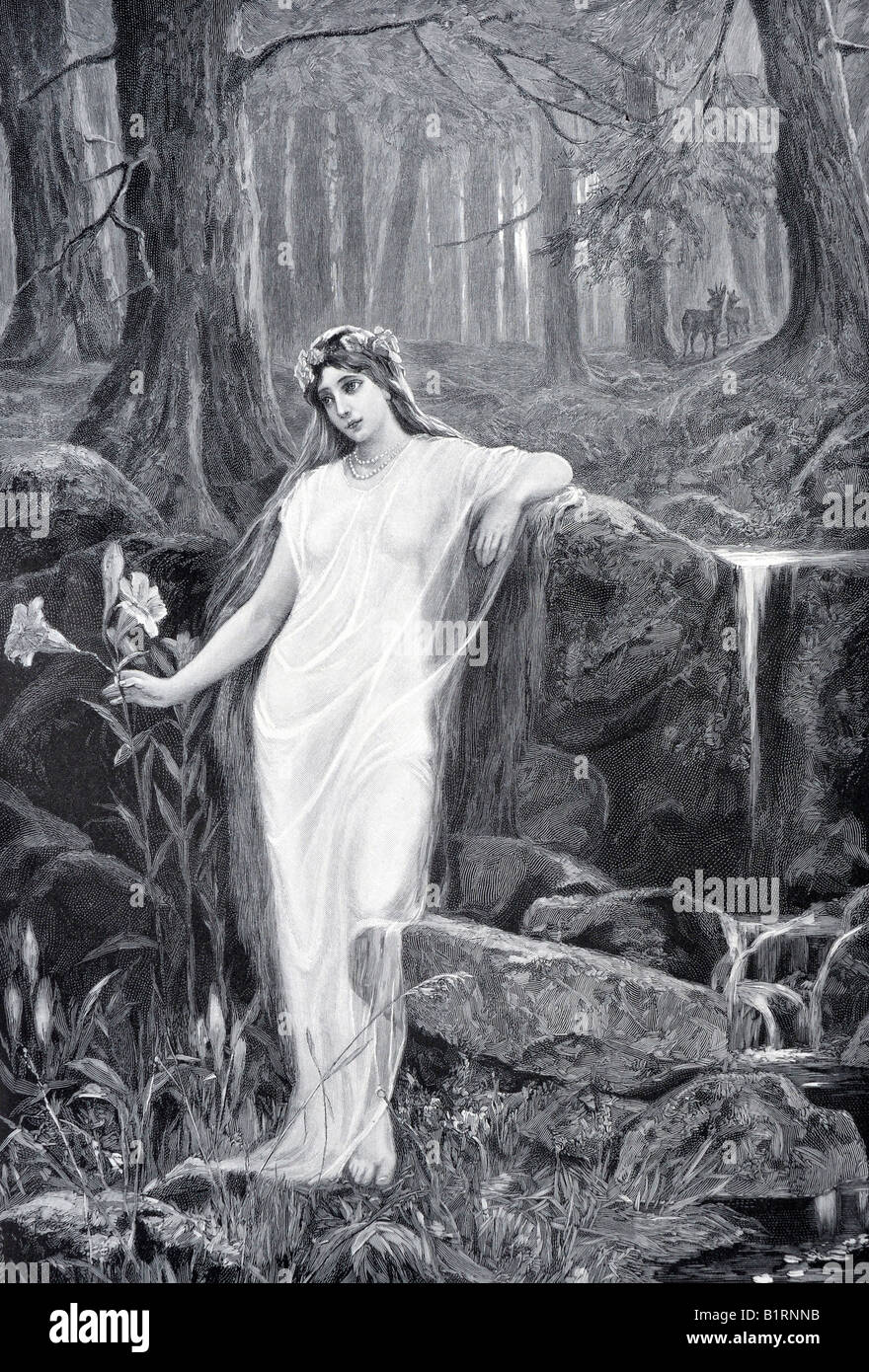 Die Quelle, The Source, woodcut from the yearbook Moderne Kunst in ...