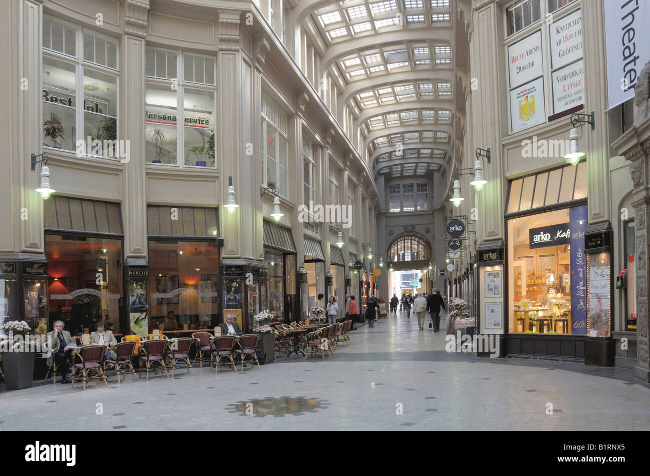 Maedlerpassage Shopping Centre, Leipzig, Saxony, Germany, Europe Stock ...
