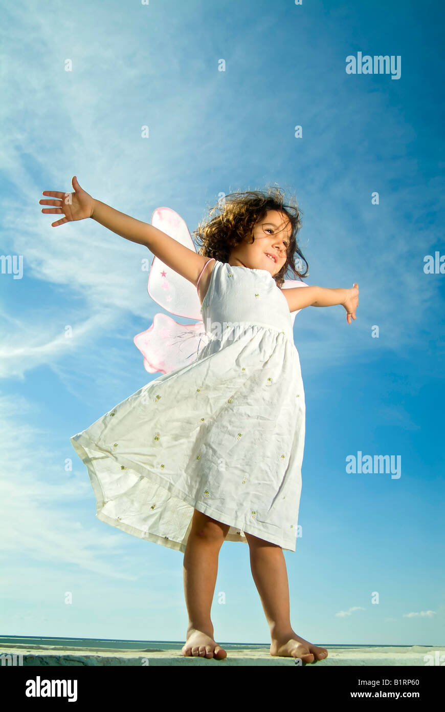 Girl Flying With Wings