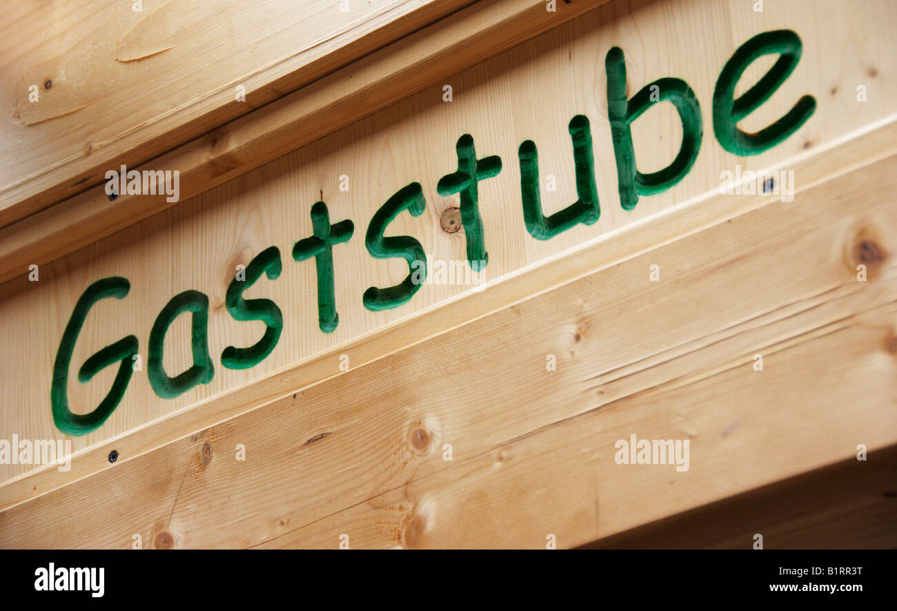 Wooden sign, restaurant Stock Photo - Alamy