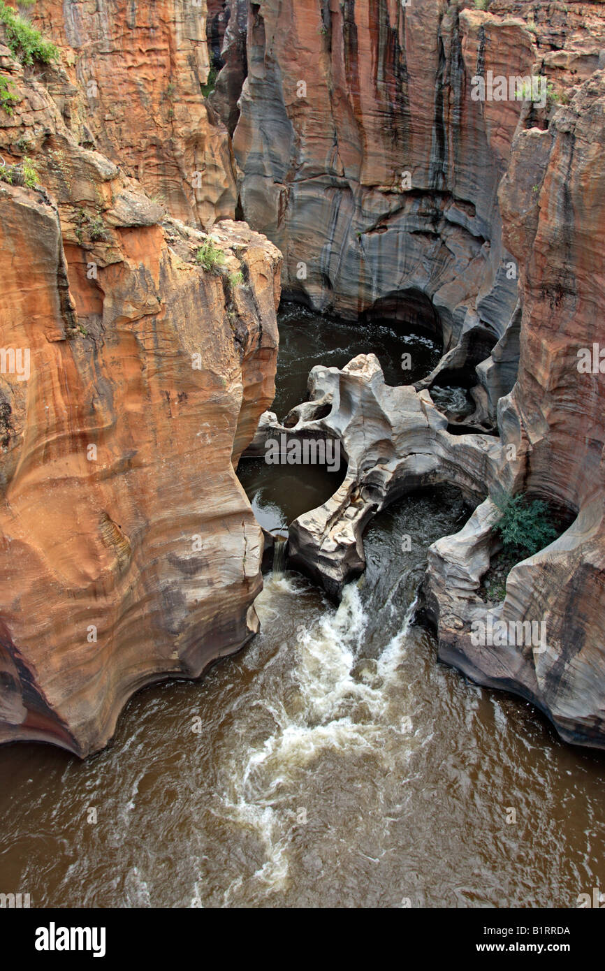 Blyde River Canyon waterfall at the Potholes, Mpumalanga, South Africa ...