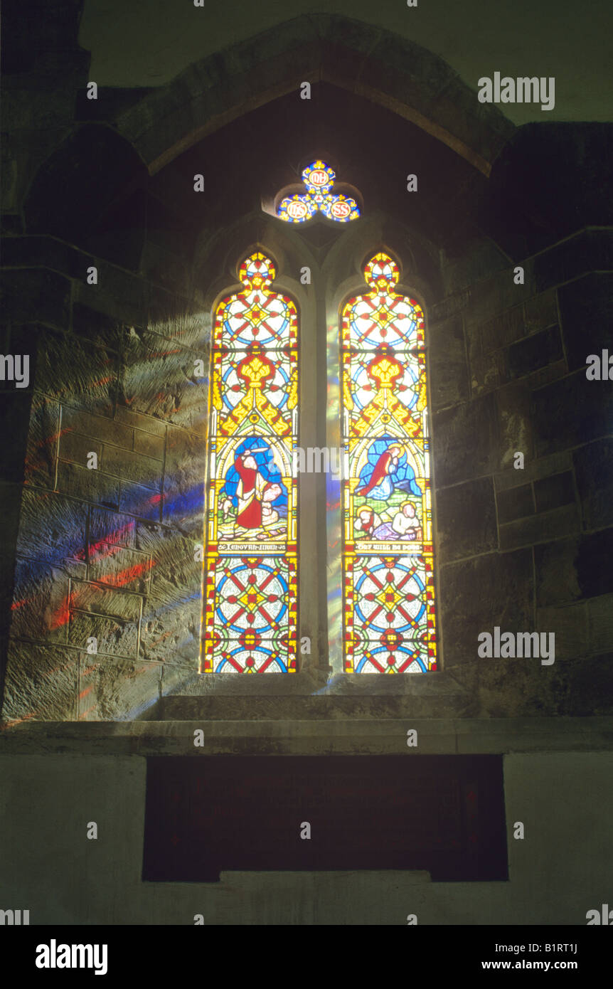 Coloured Light Streaming through a Stained-glass Window Stock Photo - Alamy