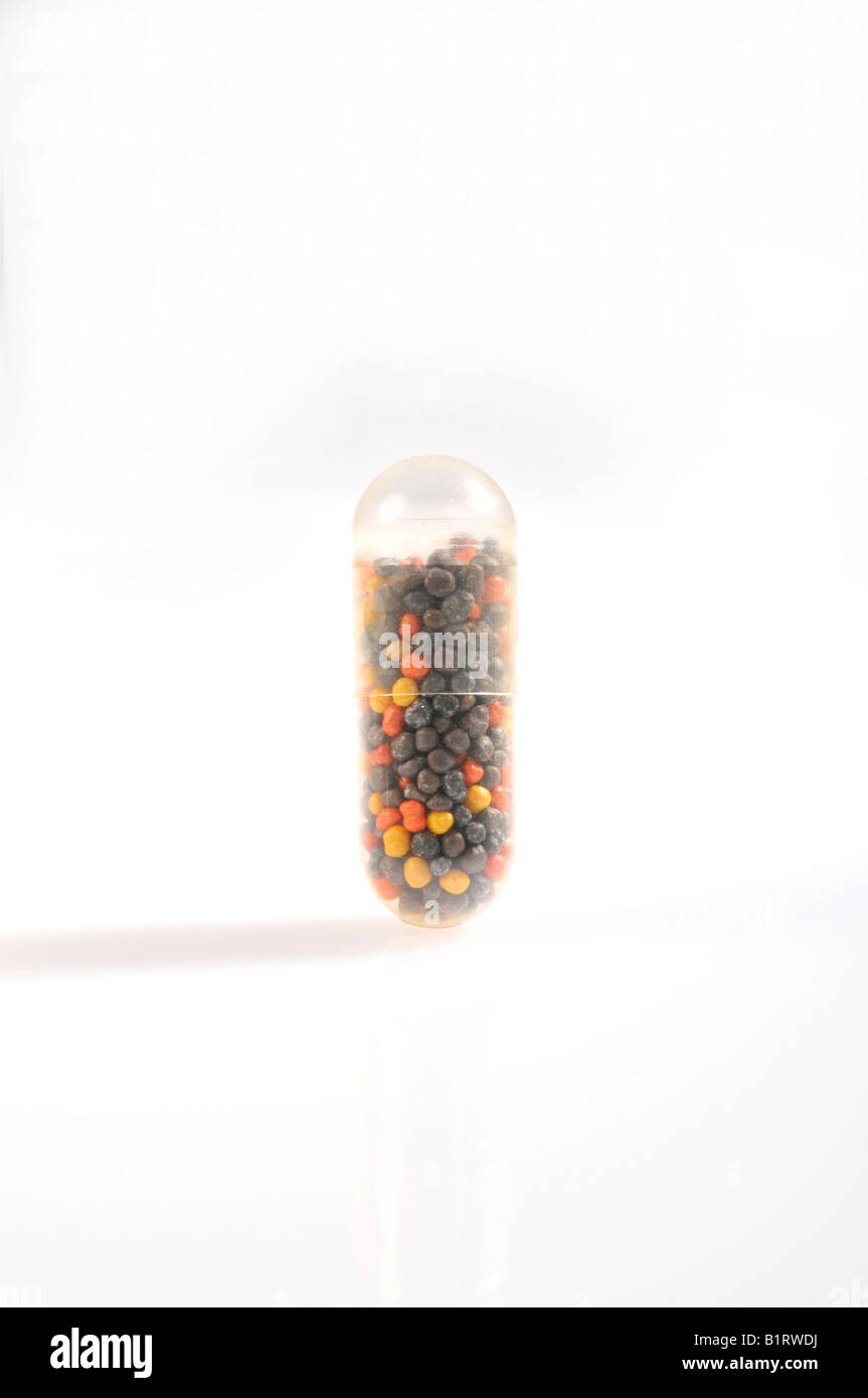 Transparent medicine capsule Stock Photo - Alamy