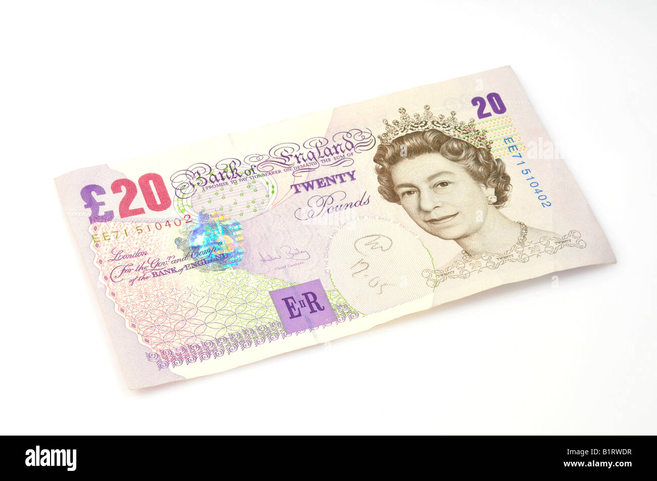 British 20 pound banknote, bill Stock Photo - Alamy