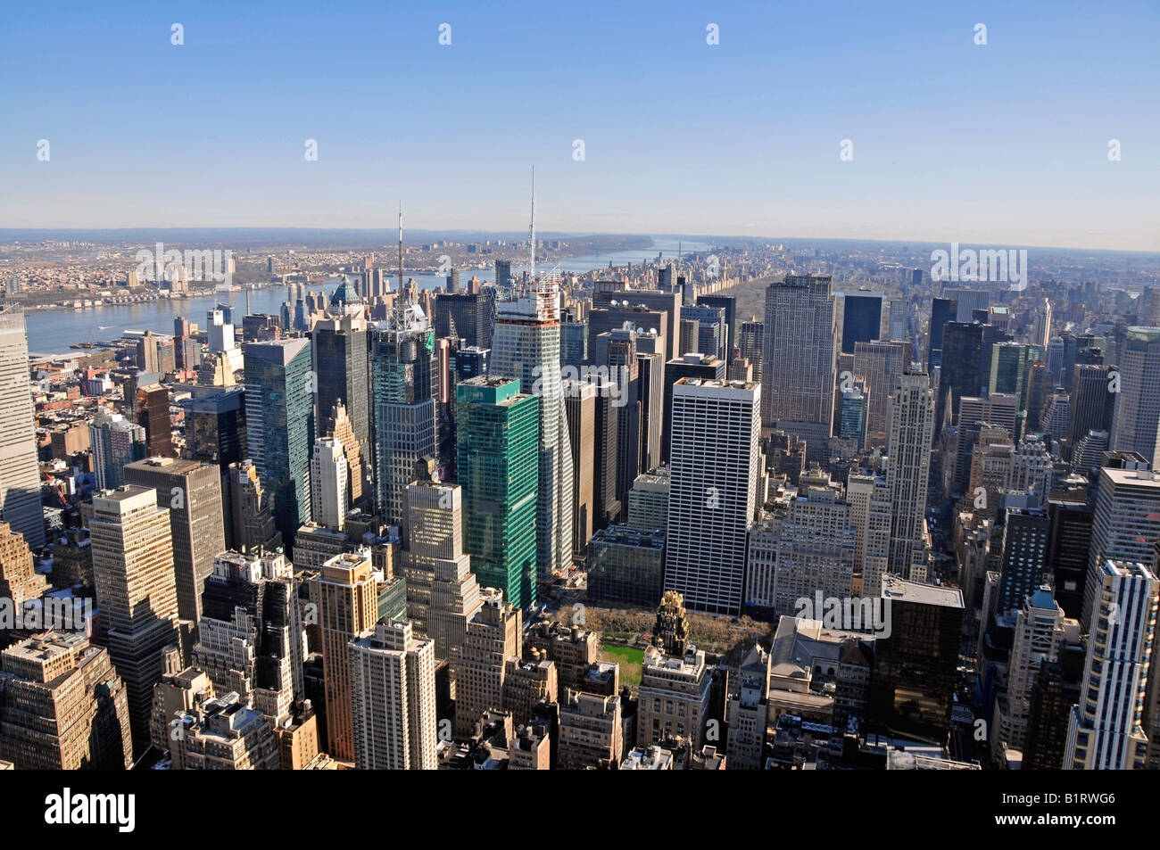 Times Square and Midtown, picture taken from the Empire State Building ...
