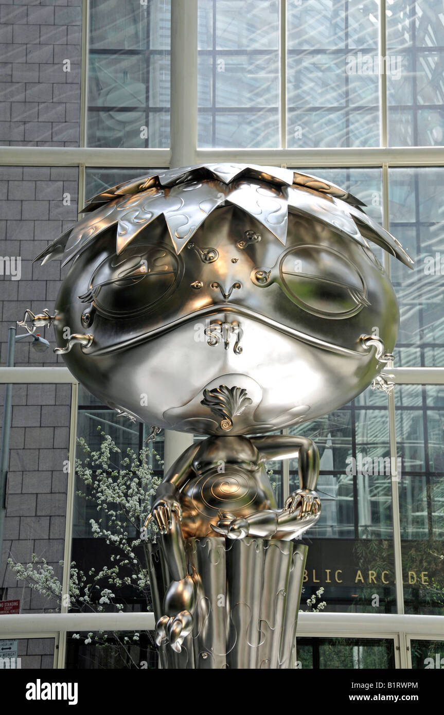 Sculpture, Oval Buddha, byTakashi Murakami, Garden Plaza, IBM Building ...