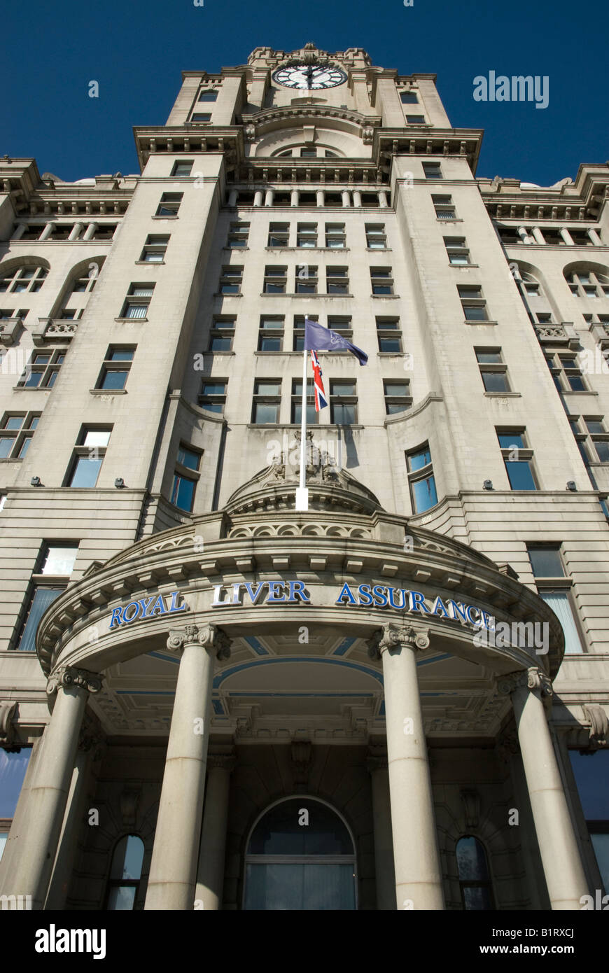 Looking up the Liver building Stock Photo - Alamy