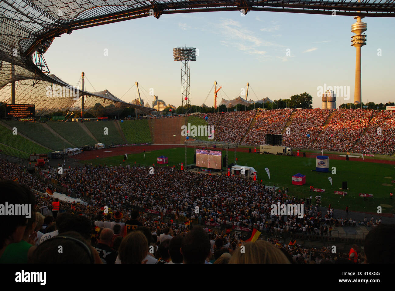 Europe, Germany, Bavaria, Munich, Football, Olympic, Stadium, Tower ...