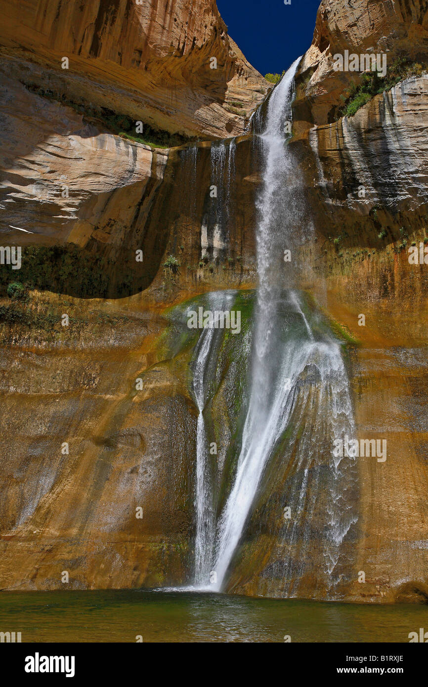 Small waterfall, Lower Calf Creek, Grand Staircase-Escalante National ...