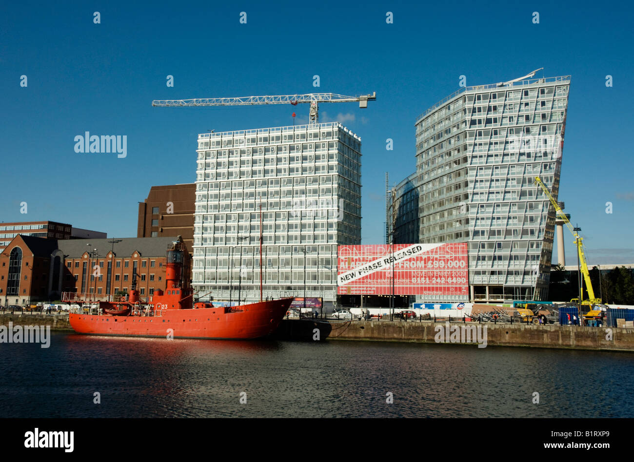New apartment blocks Liverpool docks Stock Photo - Alamy