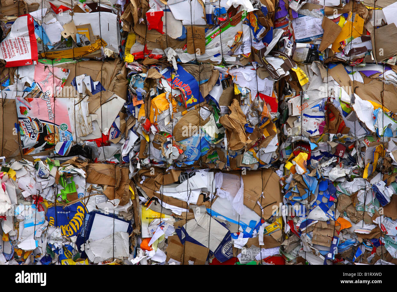 Pressed paper for recycling Stock Photo - Alamy