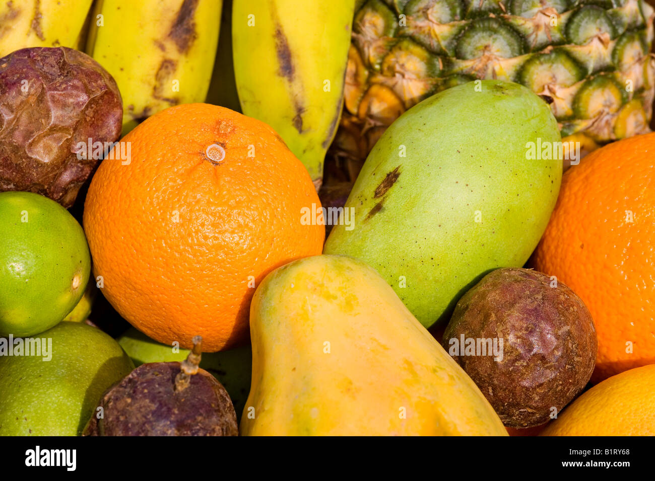 Organic tropical fruit Stock Photo - Alamy