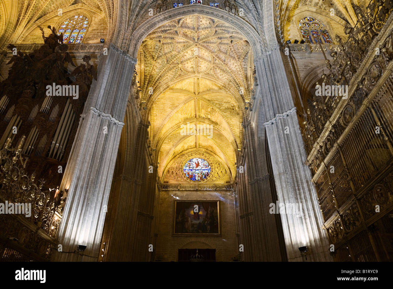 Seville, Spain. Cathedral interior Stock Photo - Alamy
