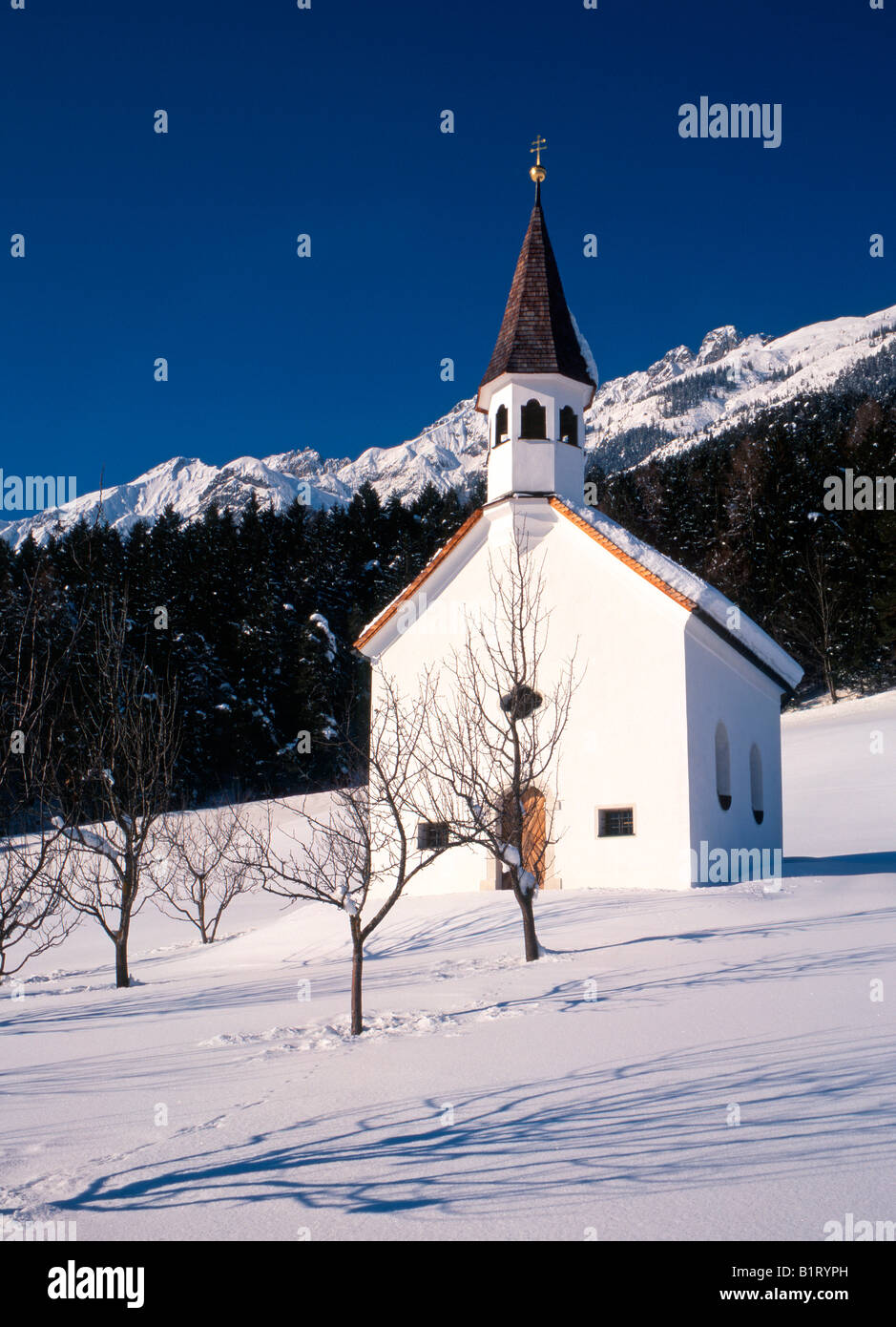 Veiten Chapel, Mt. Vomperberg, Vomp, Tyrol, Austria, Europe Stock Photo ...