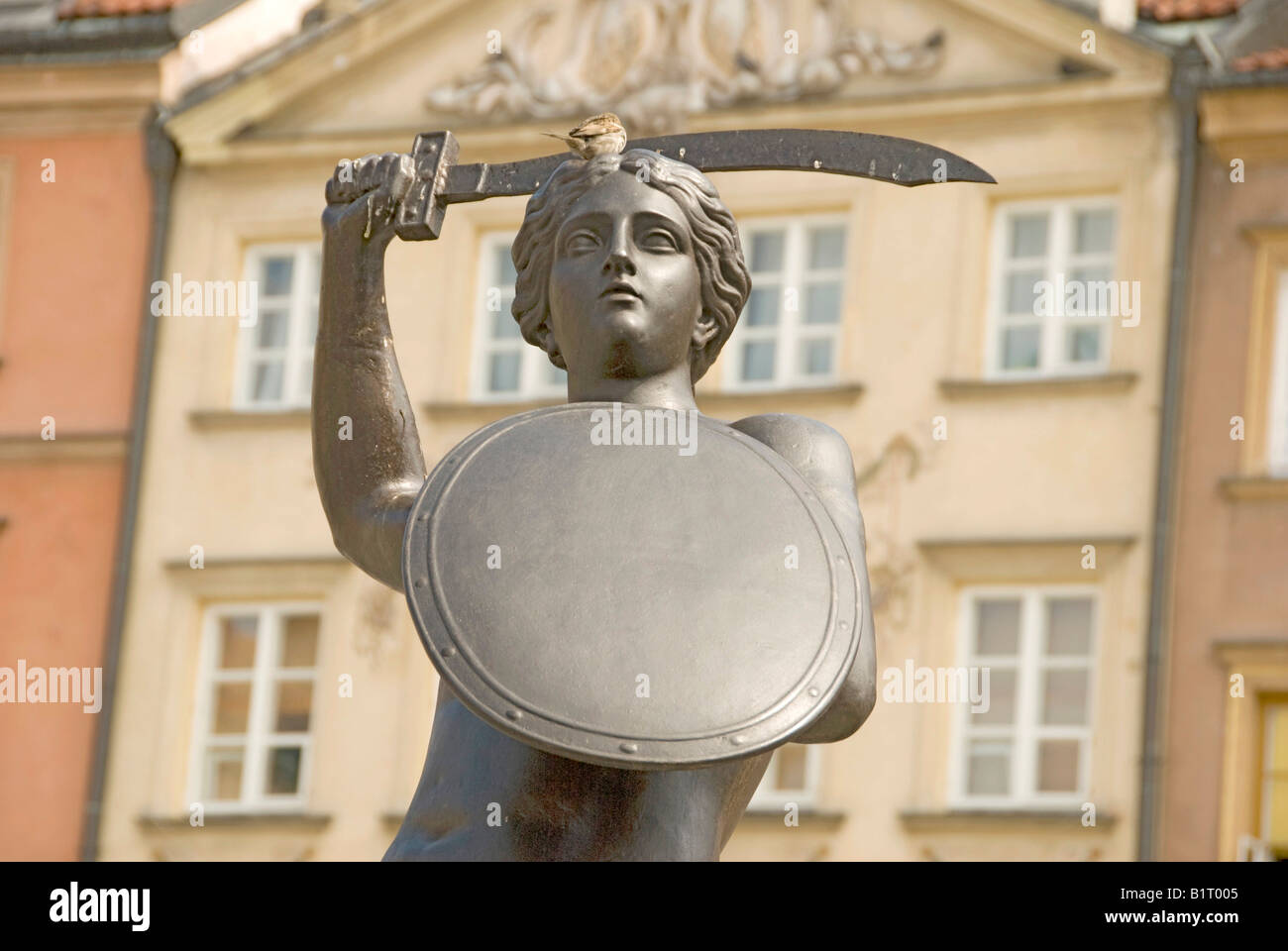 Landmark, emblem figure, Warsaw, Poland, Europe Stock Photo - Alamy