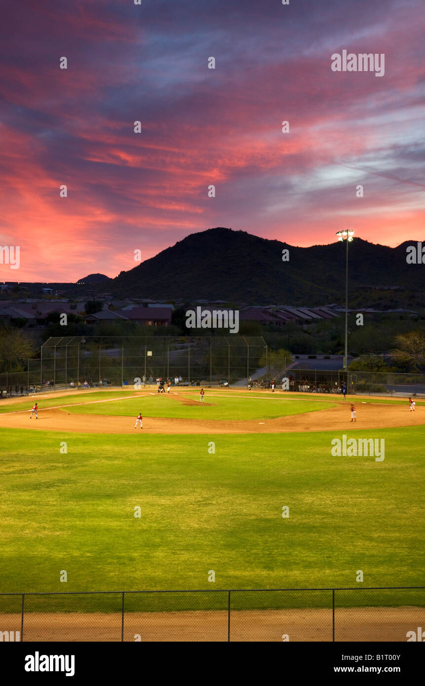 Baseball fields Fountain Hills outside of Phoenix Arizona Stock Photo ...