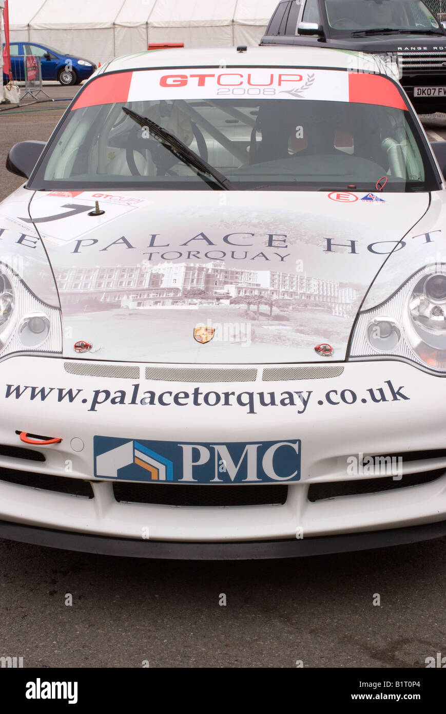 Porsche 996 GT3 on Jacks in Paddock for GT Cup Race Meetin at Oulton ...