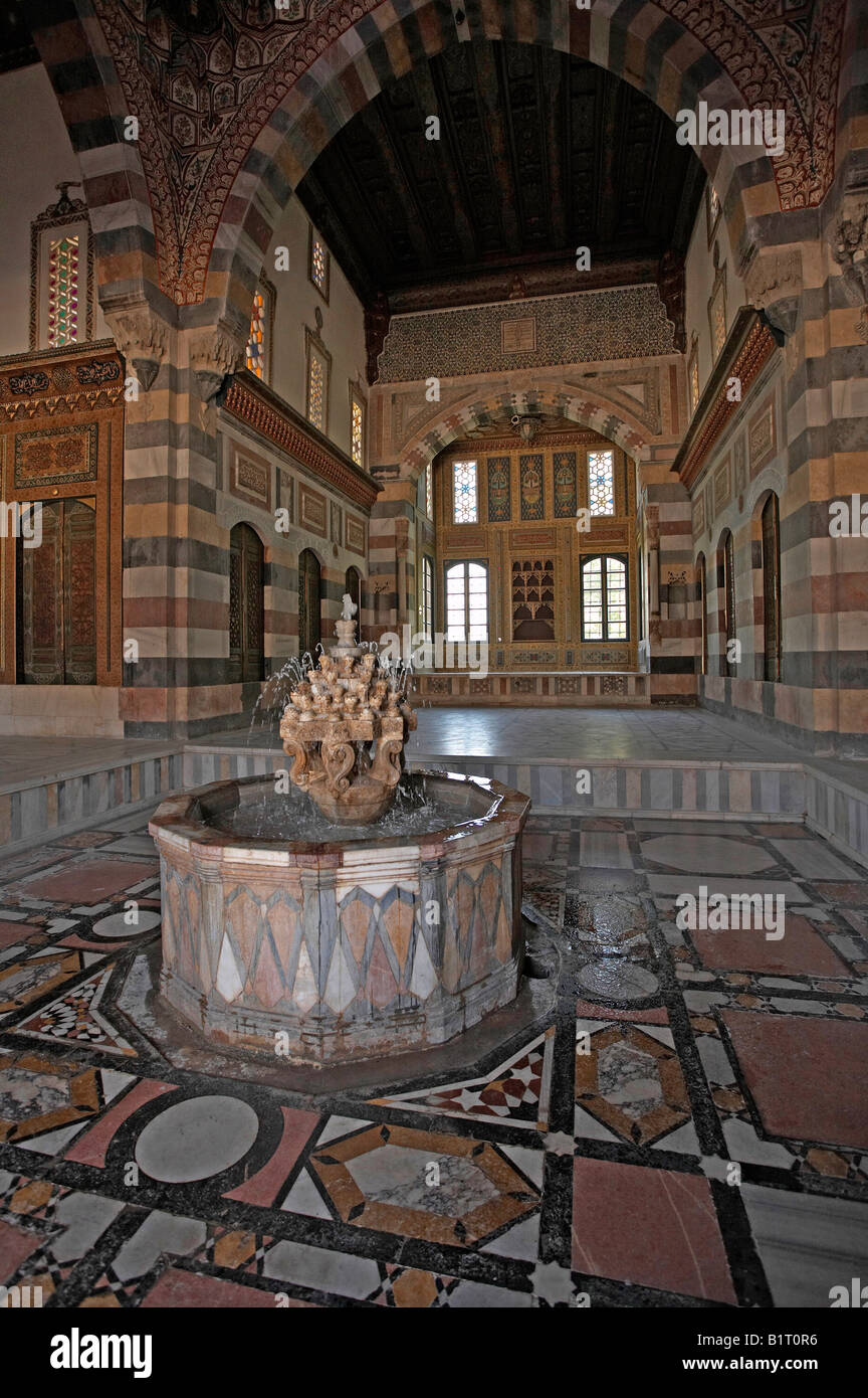 Hama Syria fountain inside the Azem palace Stock Photo - Alamy
