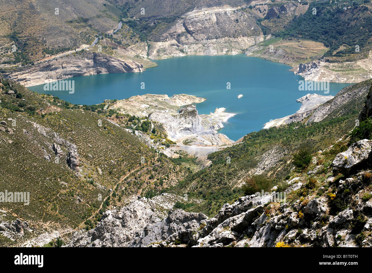 Reservoir in the Sierra Nevada Andalucia Andalusia Spain Europe ...