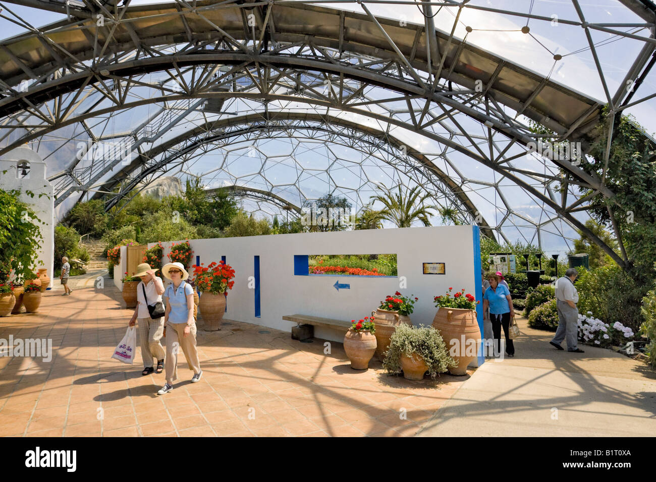 Interior mediterranean biome eden project hi-res stock photography and ...