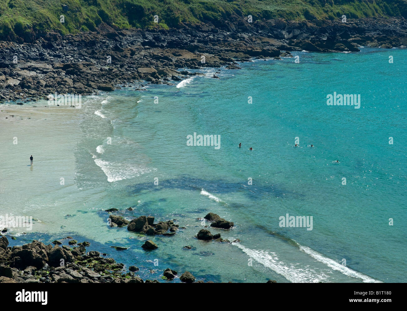 coverack cornwall england uk Stock Photo - Alamy
