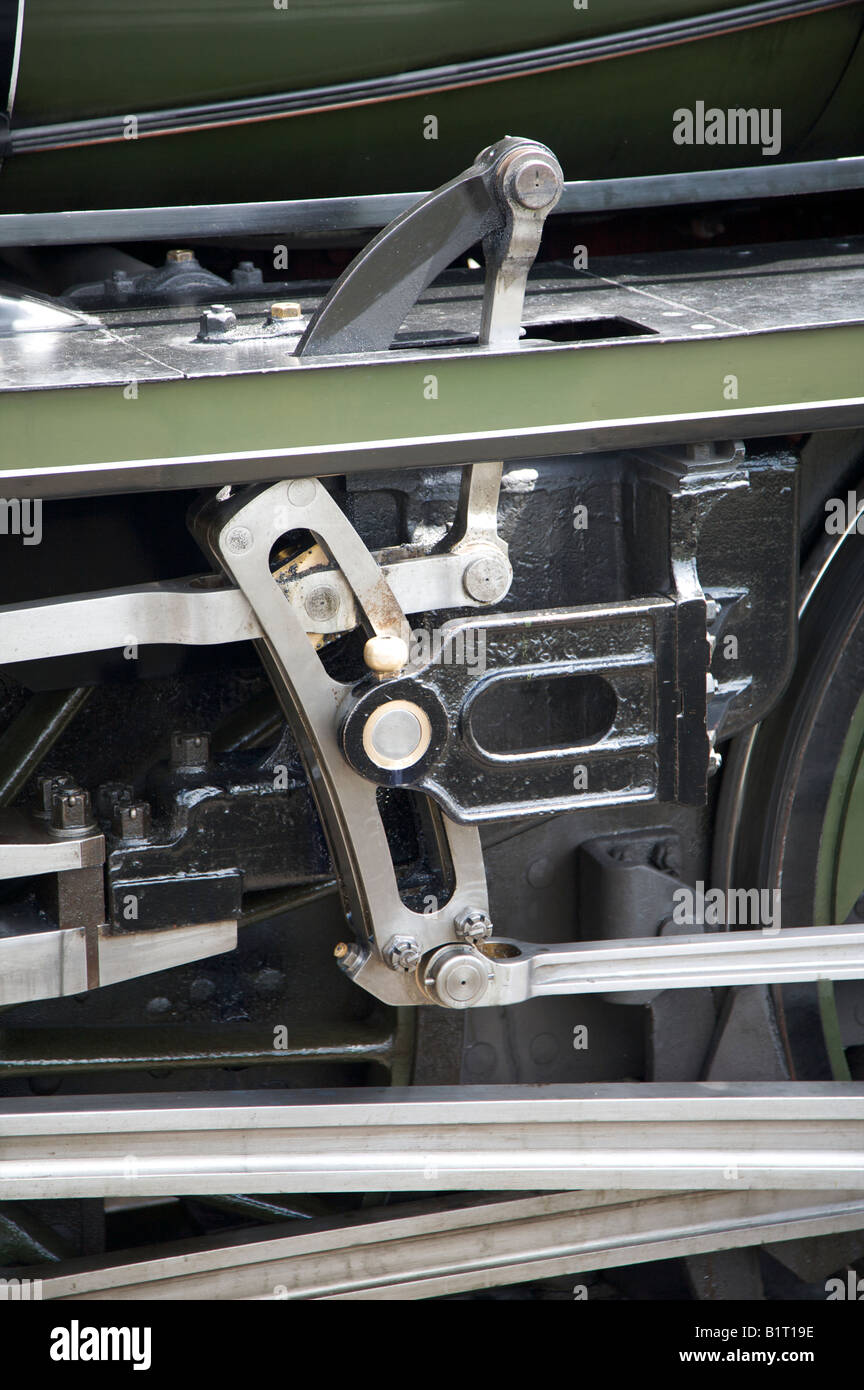 RAILWAY STEAM ENGINE COUPLINGS CRANK ROD GOVERNOR AND METALWORK ON A U ...