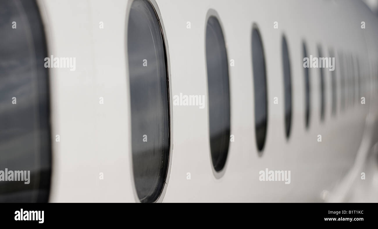 Jet Aircraft Cabin Windows Stock Photo - Alamy