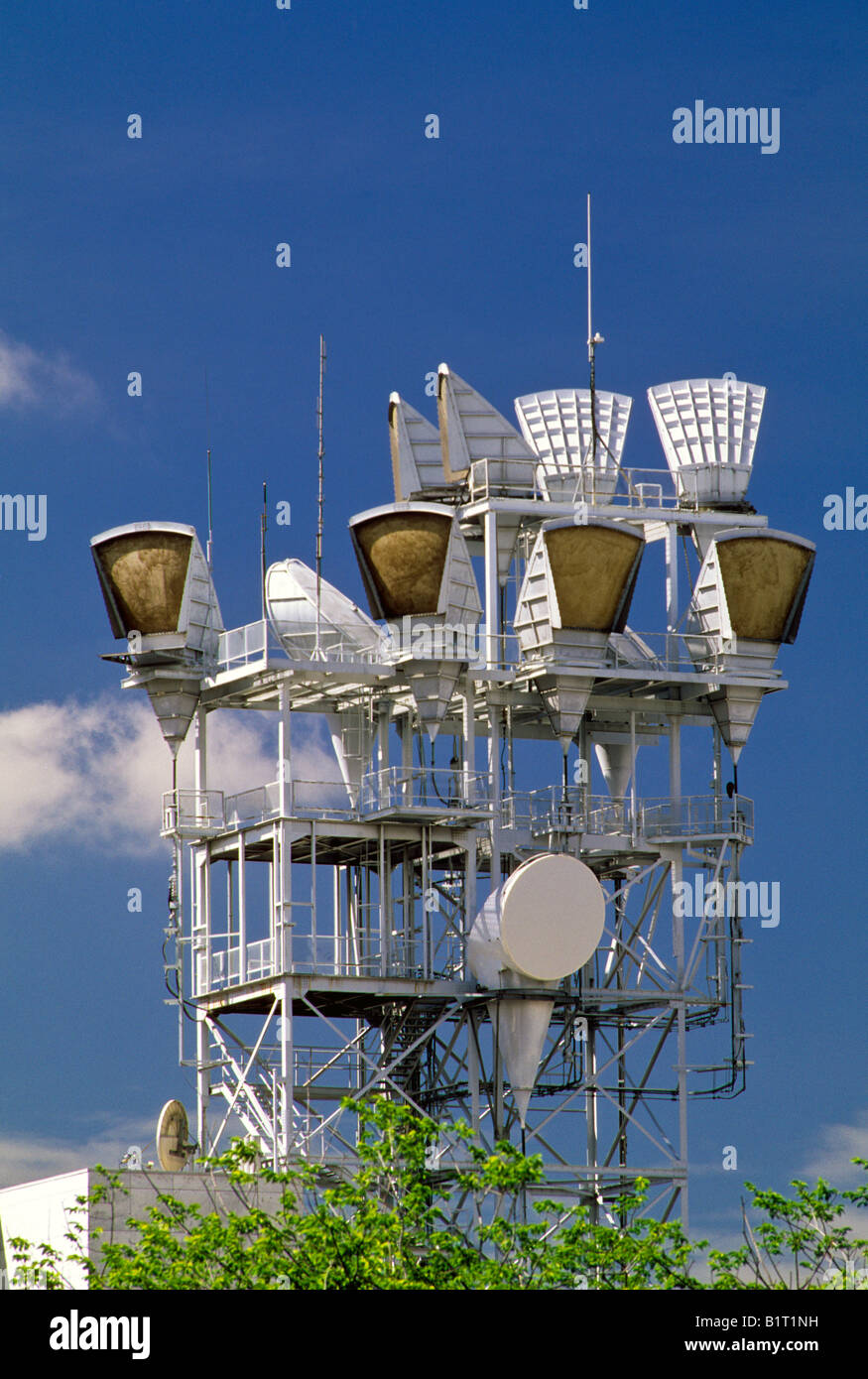Microwave transmission tower near downtown Portland Oregon Stock Photo ...