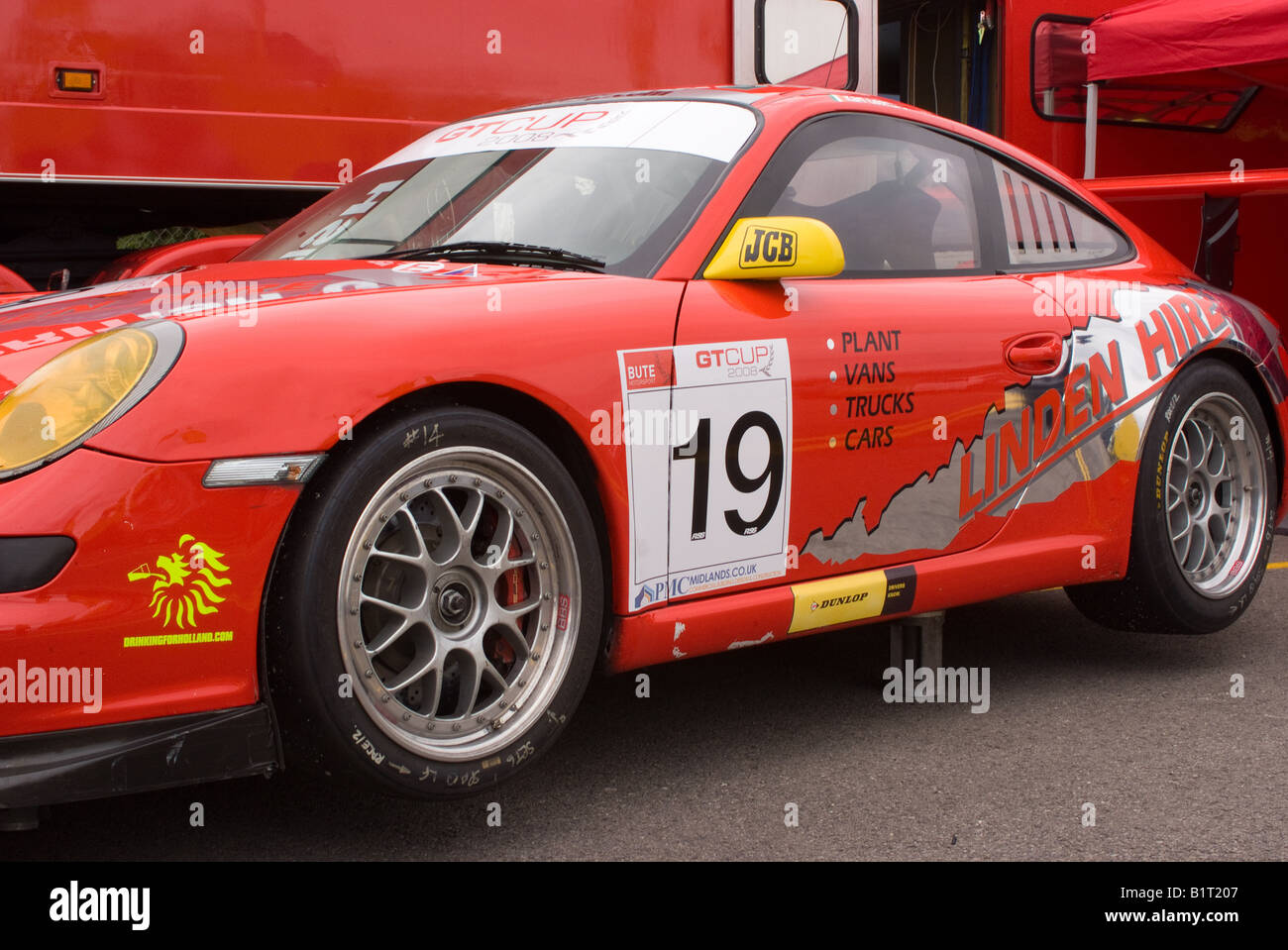 Porsche 997 GT3 Sports Racing Car in Paddock at Oulton Park Motor ...