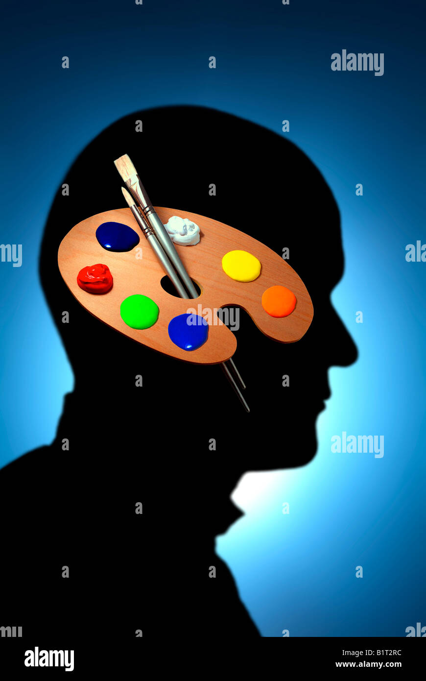 painter artist thinking ideas creative Stock Photo - Alamy