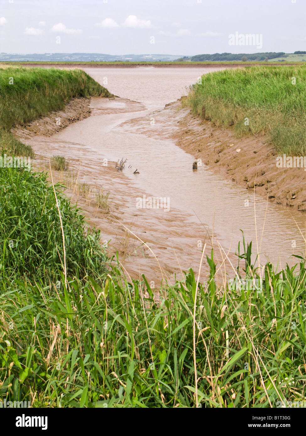 Small inlet outlet channel off the "River Trent" in East Yorkshire ...