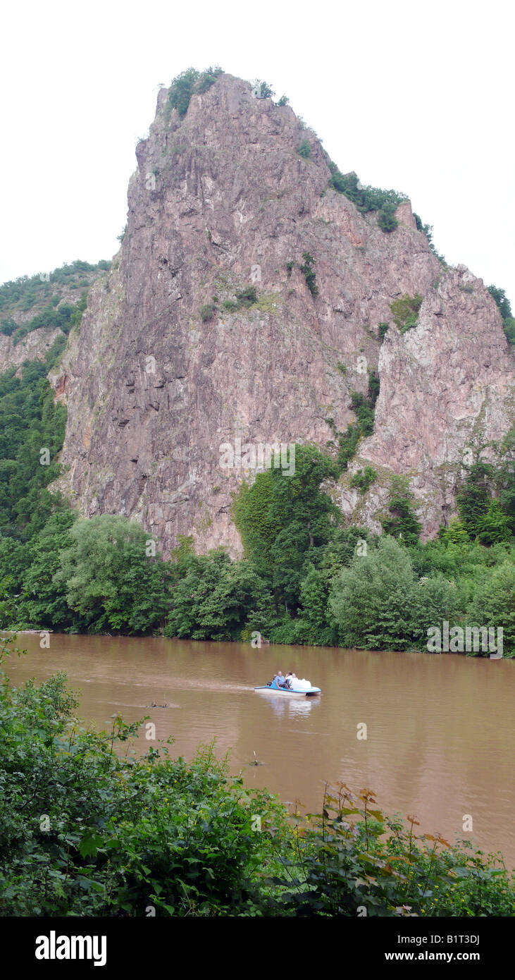 rock formation of "Rheingrafenstein" near Bad Münster am Stein,Germany ...