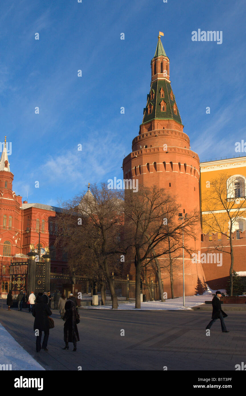 Arsenal Tower Kremlin from alexander Gardens Moscow Russia Stock Photo ...