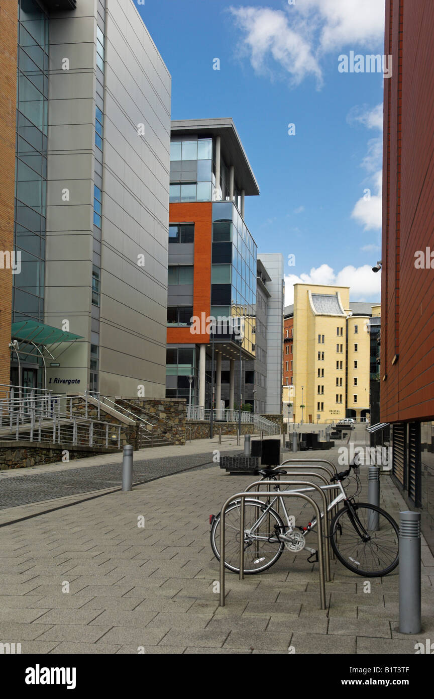 Modern office buildings along Rivergate in Temple Bristol England Stock ...