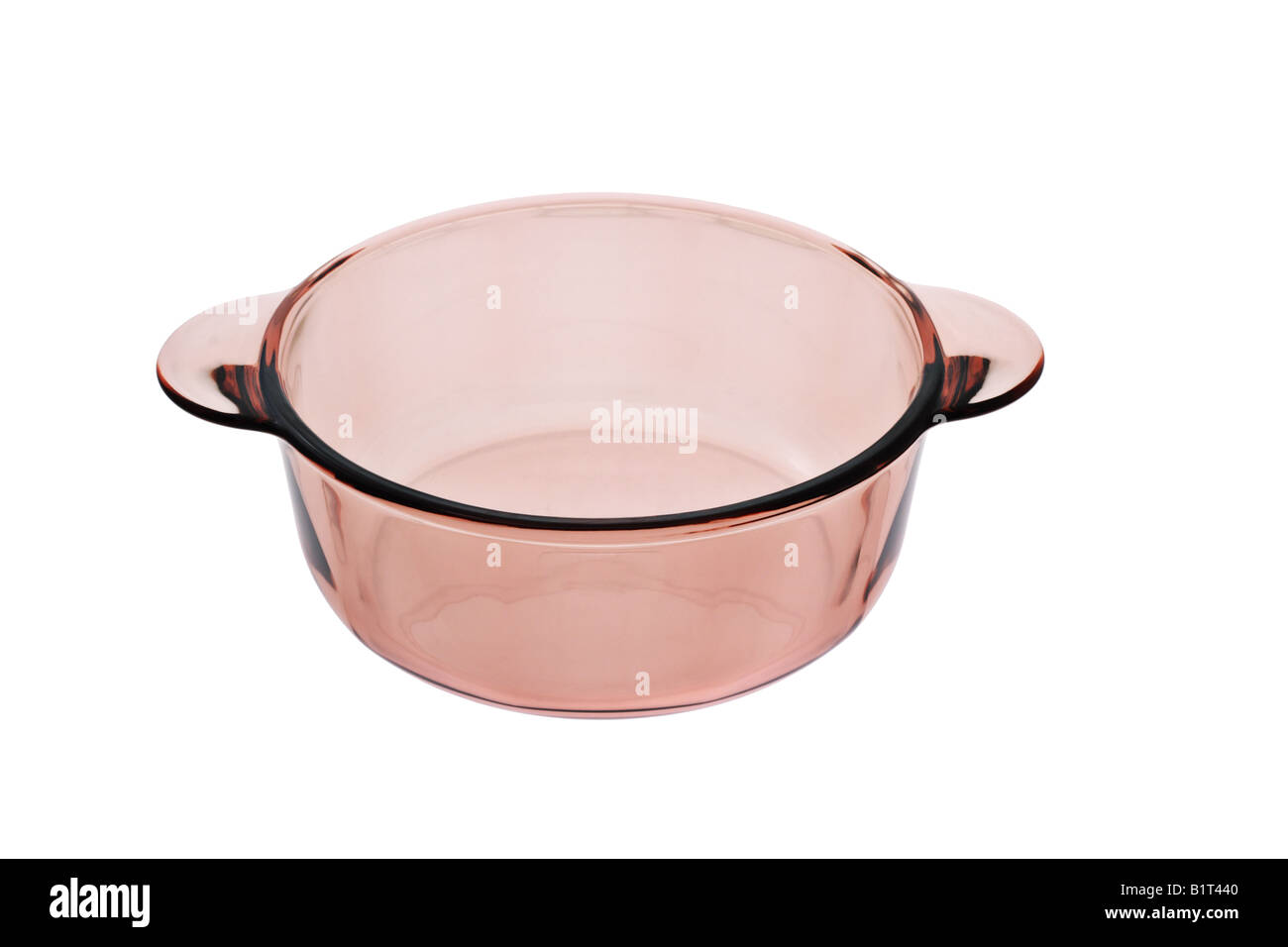 Clear transparent glass saucepan on white background Stock Photo - Alamy