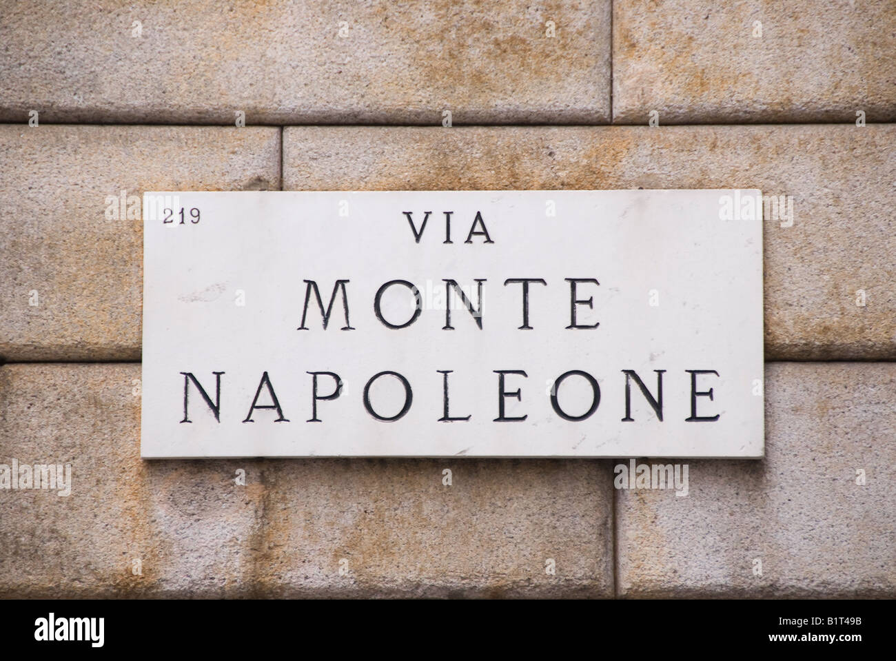 Via Monte Napoleone street in the Fashion area of Milan Stock Photo - Alamy