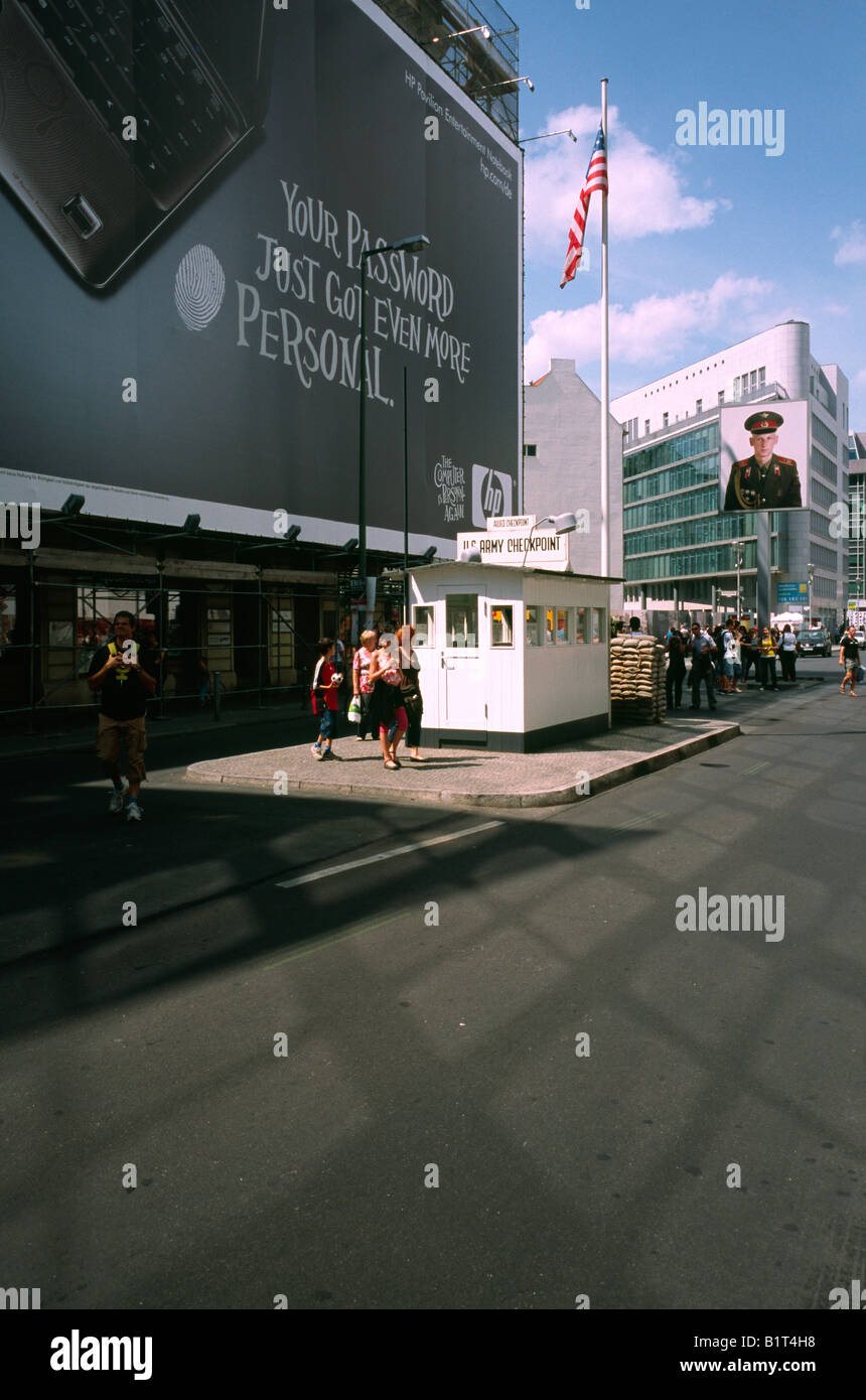 June 29, 2008 - Allied Checkpoint Charlie at Kochstrasse in the German ...