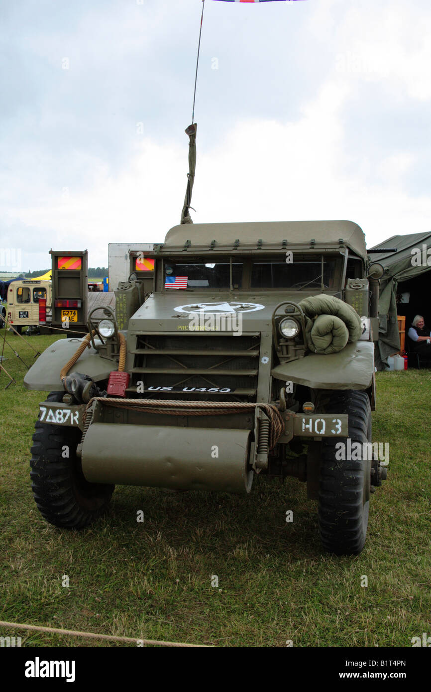 American M3 WWII half-track with unditching roller Stock Photo - Alamy