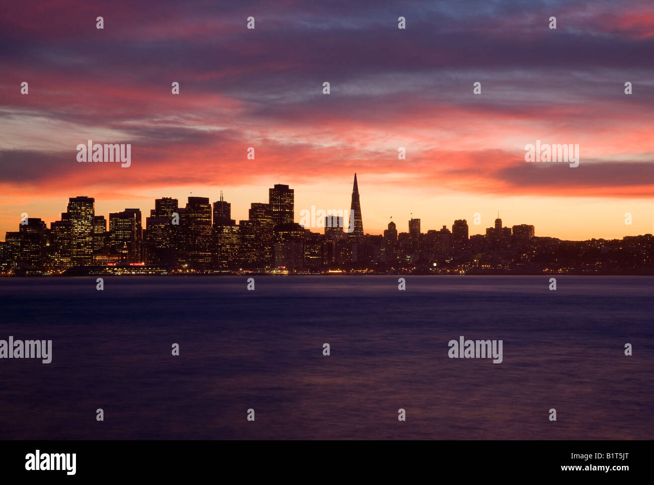 San Francisco at Sunset Stock Photo - Alamy