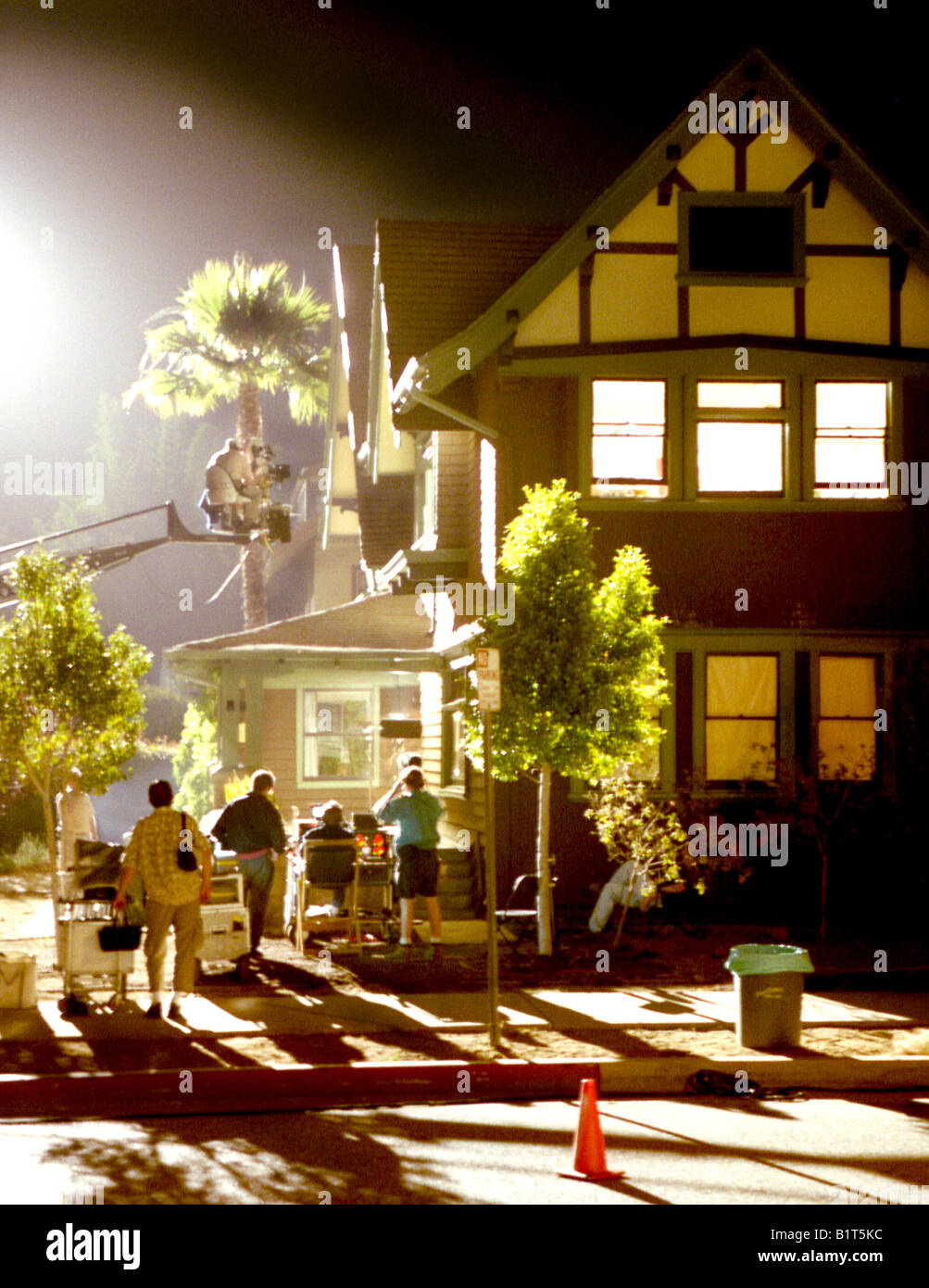 Stock photo showing a Film Production Crew working on Location at a ...